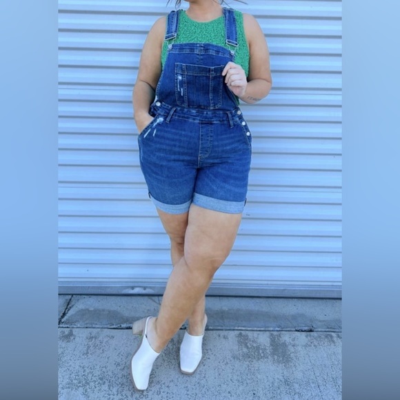 Judy Blue | Shorts | Nwt Judy Blue Denim Overalls Denim Shorts Double ...